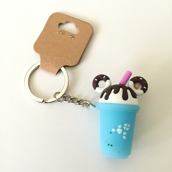 Accessories | New Blue Mickey Milkshake Keychain | Poshmark